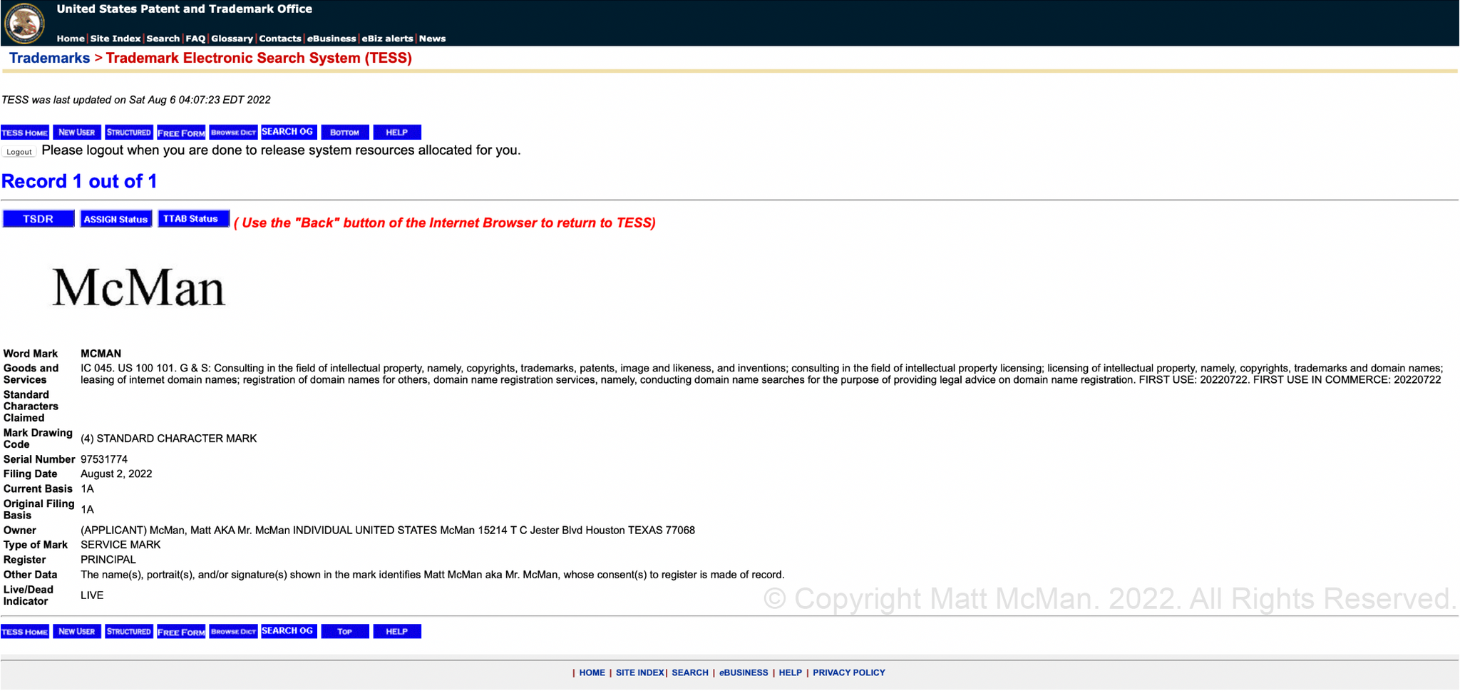 McMan Trademark